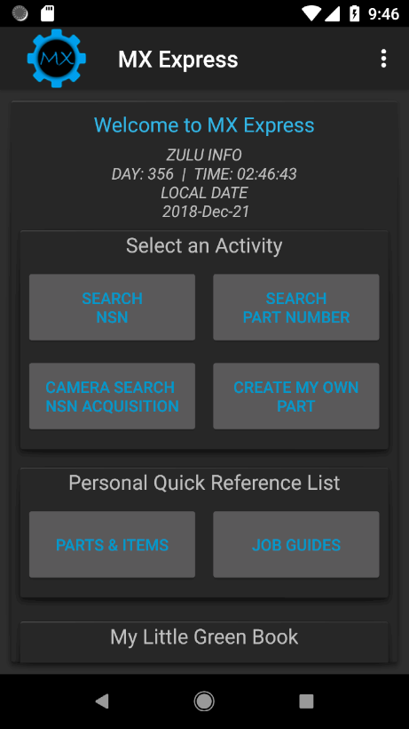 MX Application: Home (MK2)